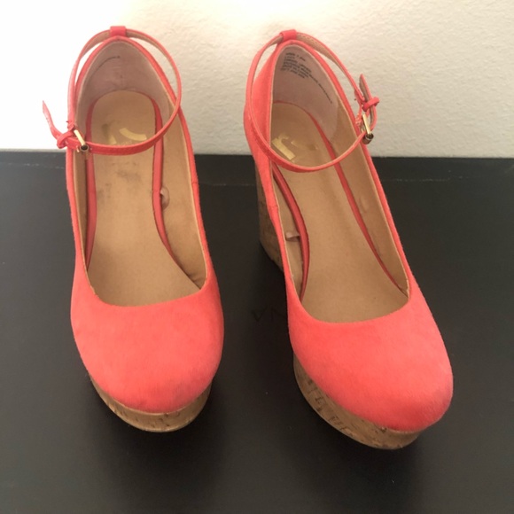 Report | Shoes | Report Wedge Platform Heels In Orange | Poshmark